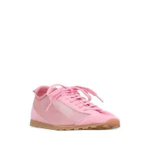 Jacquemus Paneled Mesh And Suede Lace-up Trainers - White