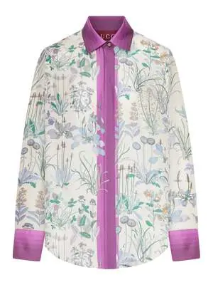 Gucci Printed Silk Twill Shirt - Multicolor