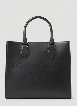 Dolce & Gabbana Leather Tote Bag - Black