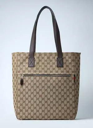 Gucci Medium Gg Canvas Tote Bag - Cream