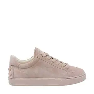 TOD'S TOD'S Suede Leather Lace-Up Sneakers Cream