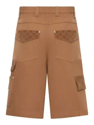 Gucci Cotton Canvas Cargo Bermuda Shorts - Brown