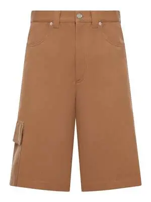 Gucci Cotton Canvas Cargo Bermuda Shorts - Brown