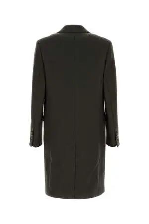 AMI Paris Charcoal Wool Coat - Gray