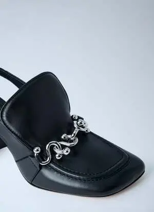Sportmax Square-toe Heeled Mules With Silver-tone Hardware