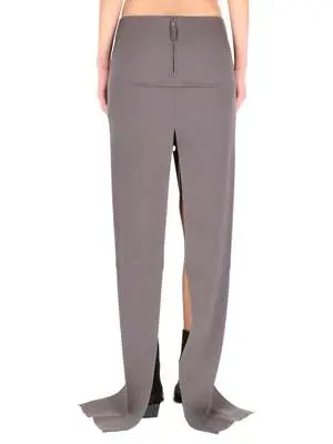 Rick Owens Long Skirt With Center Slits 100% Wool