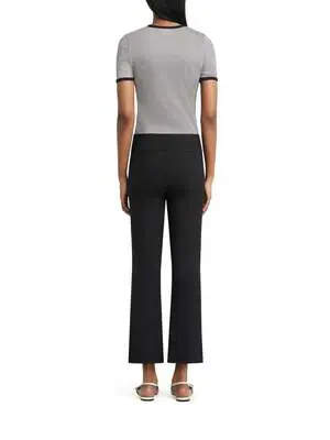 COURREGES Houndstooth Contrast T-shirt - Black