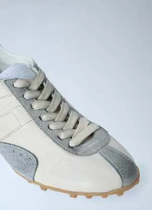 MAISON MARGIELA Low-top Leather And Suede Sneakers - Multicolor