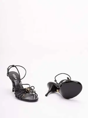 Versace Embellished Strappy High Heel Sandals - Multicolor
