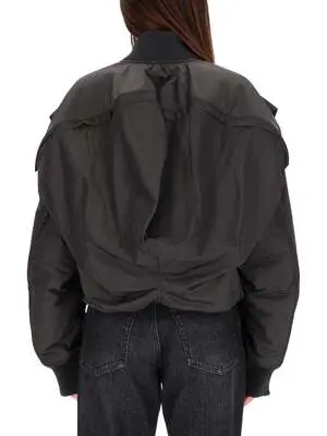 JEAN PAUL GAULTIER Hooded Bomber Jacket - Gray