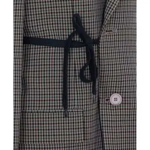 Balenciaga Wrap Tailored Jacket With Check Print - Multicolor