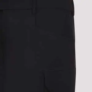 Rick Owens Virgin Wool Midi Skirt With Cargo Pockets