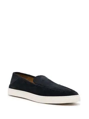 Giorgio Armani Leather Slip-on Sneakers - Multicolor