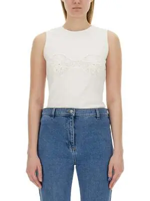Magda Butrym Crochet T-shirt Bra - White