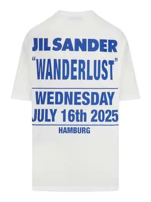 JIL SANDER Cotton T-shirt With Photographic And Text Print