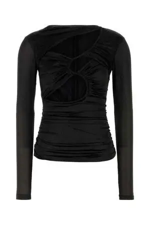 Isabel Marant Étoile Stretch Silk Blend Rose Top - Black