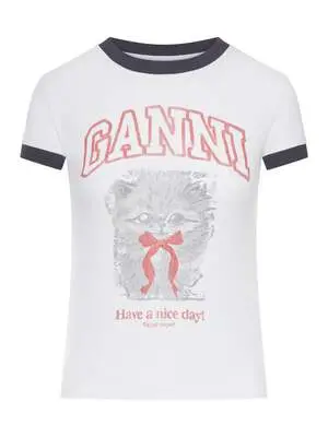 Ganni Trimmed T-shirts For Women