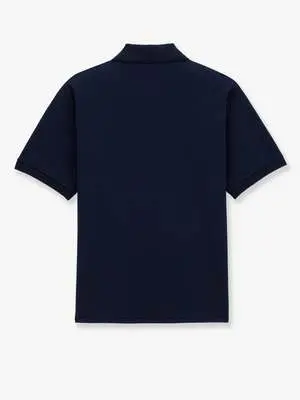 Saint Laurent Recycled Material Polo Shirt With Cassandre Embroidery - Multicolor