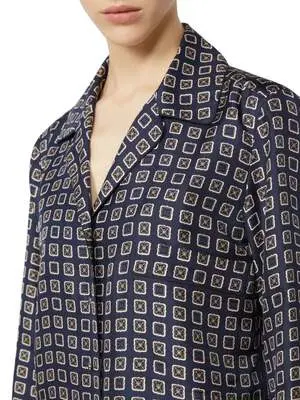 Max Mara Semi-fitted Printed Silk Twill Shirt