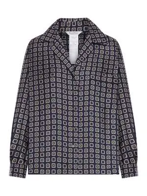 Max Mara Semi-fitted Printed Silk Twill Shirt - Multicolor