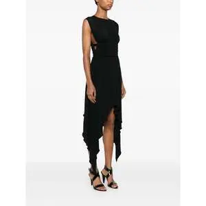 Alaïa Shirred Detail Keyhole Dress