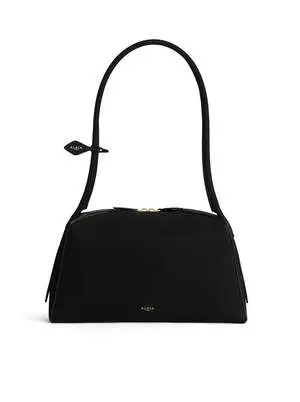 Alaïa Le Bouledogue Nubuck Shoulder Bag - Black