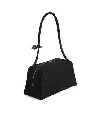 Alaïa Le Bouledogue Nubuck Shoulder Bag - Black