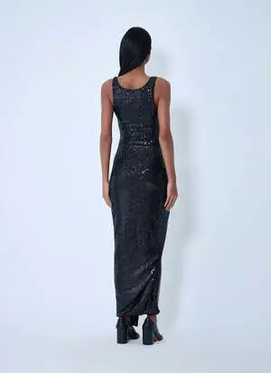 VIVIENNE WESTWOOD Sequined Cowl Neck Gown