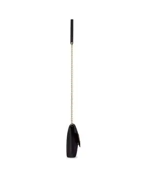Saint Laurent Cassandre Logo Leather Shoulder Bag - Black