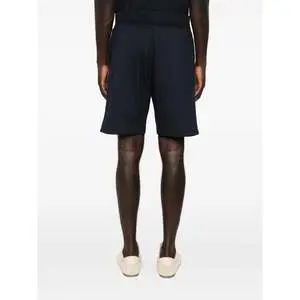 BOSS Navy Cotton Track Shorts With Logo Detail