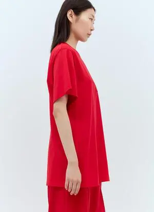 Max Mara Logo Embroidery Cotton T-shirt