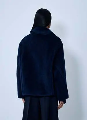 Max Mara Textured Wool And Silk Blend Coat