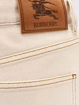 Burberry Beige Cotton Blend Flared Leg Jeans