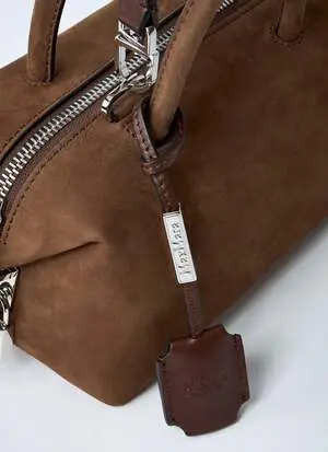 Max Mara Suede Small Holdall Shoulder Bag