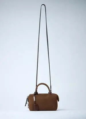 Max Mara Suede Small Holdall Shoulder Bag