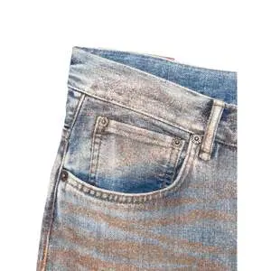 Acne Studios Light Copper Effect Denim Shorts
