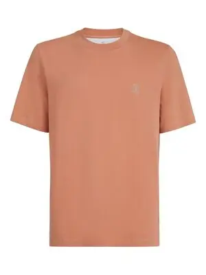 Brunello Cucinelli Logo Cotton T-shirt - Multicolor