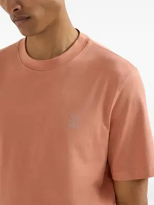 Brunello Cucinelli Logo Cotton T-shirt - Multicolor