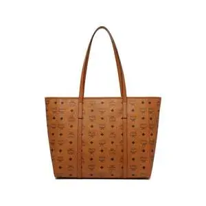 Mcm Visetos Monogram Canvas Tote Bag - Brown