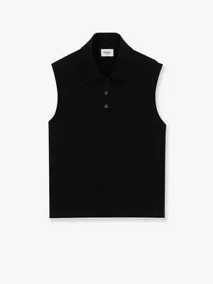 Saint Laurent Cassandre Sleeveless Polo Shirt - Multicolor
