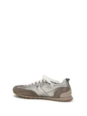 Brunello Cucinelli Paneled Suede And Leather Lace-up Sneakers