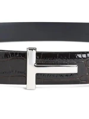 TOM FORD Leather Belt With T-shaped Buckle