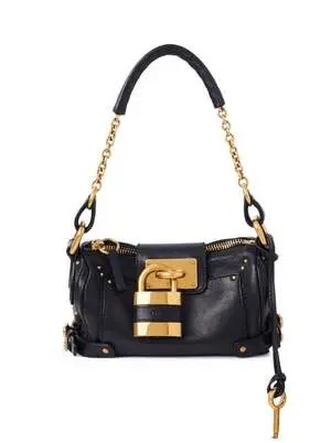 Chloé Paddington Small Leather Shoulder Bag - Black