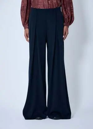 Max Mara Wide-leg Wool Trousers - Blue