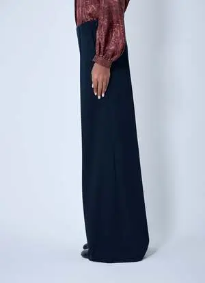 Max Mara Wide-leg Wool Trousers - Blue