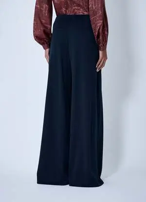 Max Mara Wide-leg Wool Trousers - Blue