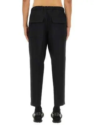 JIL SANDER Tapered Wool Pants - Black