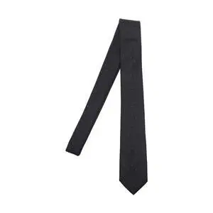 Saint Laurent Polka Dot Silk Tie - Black