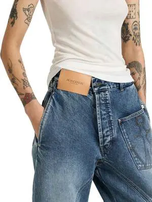 JW Anderson Workwear Jeans With Off-center Closure - Multicolor