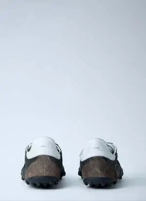 MAISON MARGIELA Leather And Suede Panel Sneakers - Black